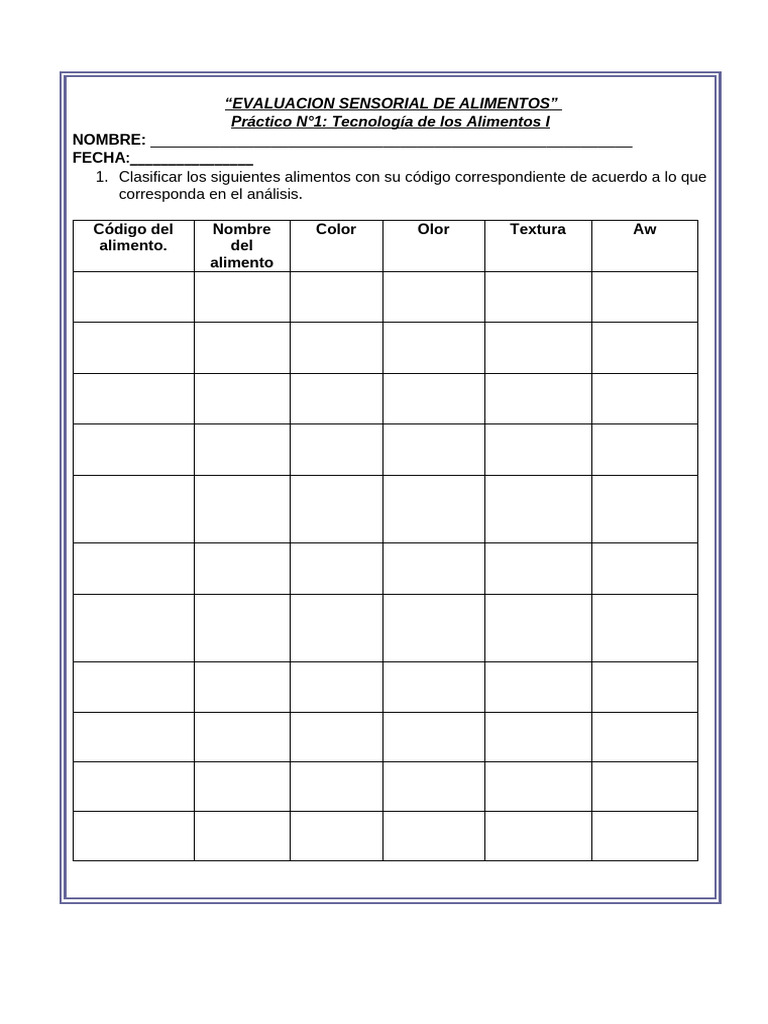 4 Modelo De Ficha Evaluac Sensorial Pdf