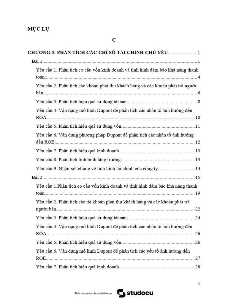 Chương 3 PTBCTC | PDF