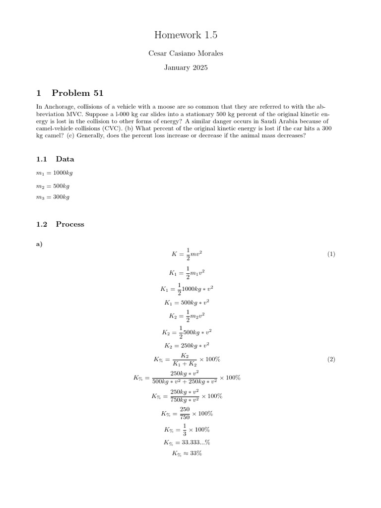 Homework 1 5 | PDF | Physics