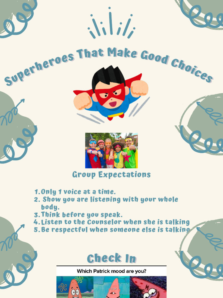 Superheroes Making Good Choices | PDF