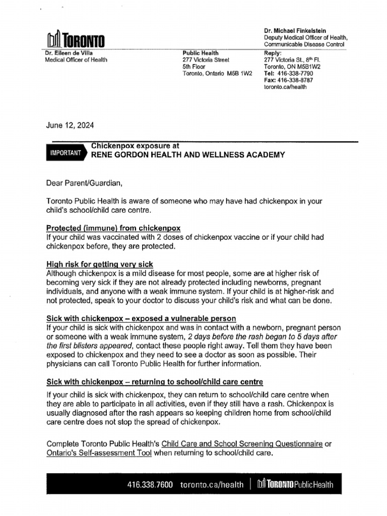 TPH Chicken Pox Information | PDF