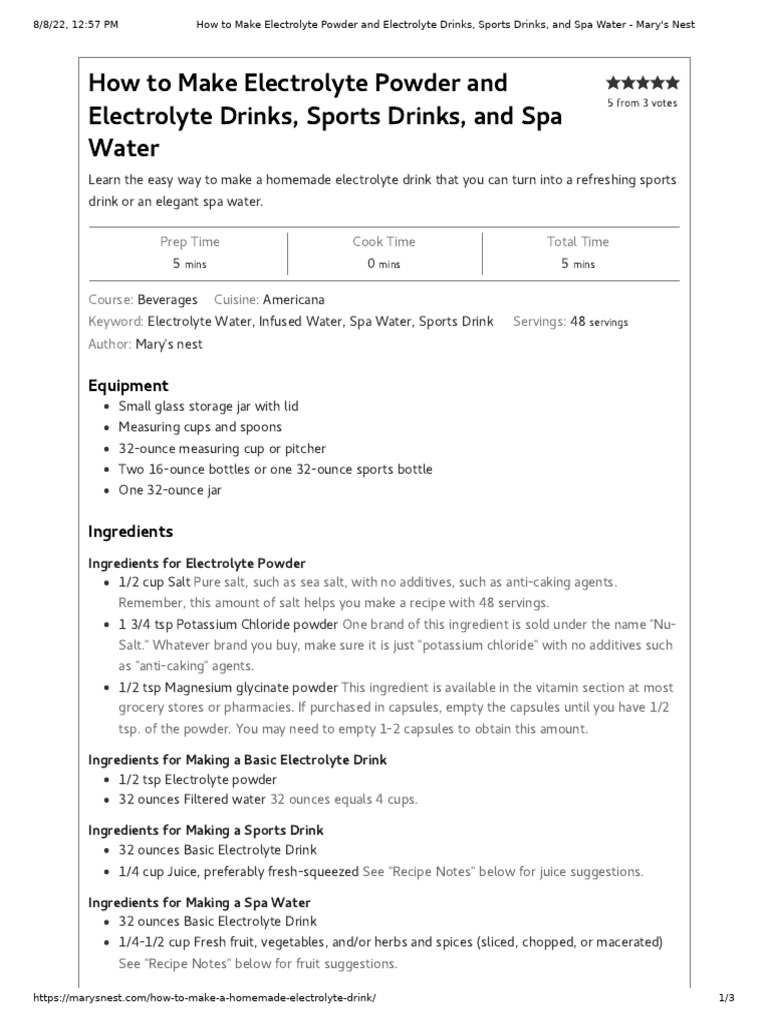 How To Make Electrolyte Powder and Electrolyte Drinks, Sports Drinks ...