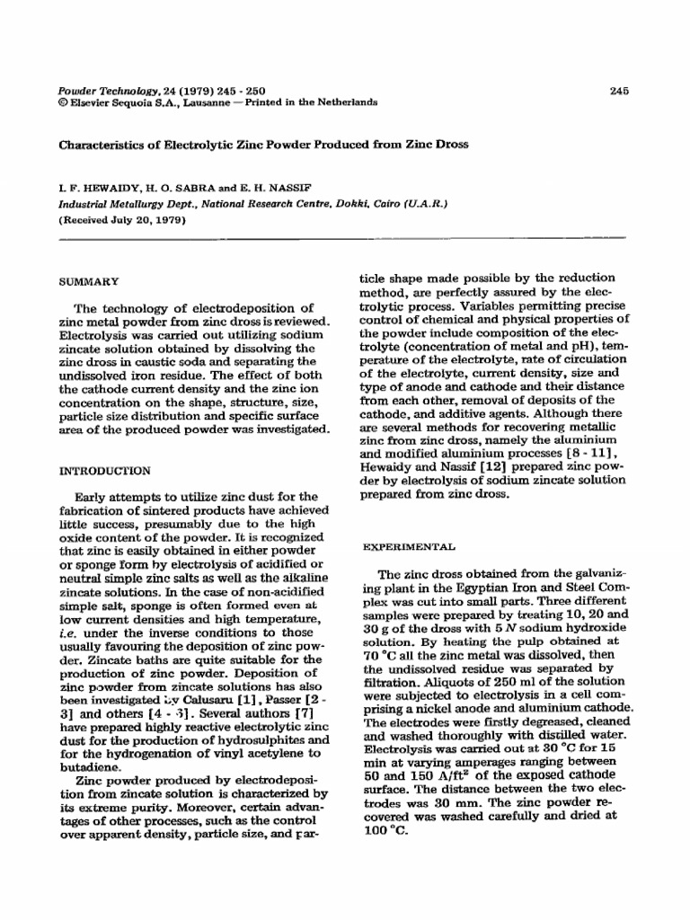 Powder Technology,: Experiiviental | PDF | Physical Chemistry ...