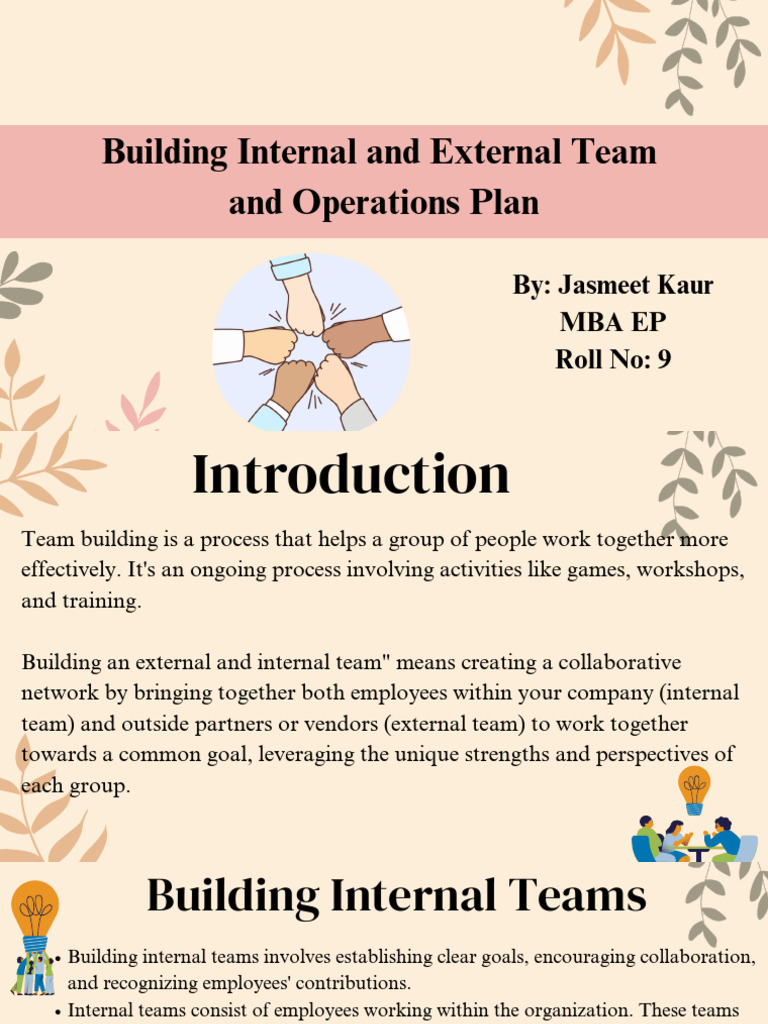 Internal and External Team Building Guide | PDF | Team Building | Goal