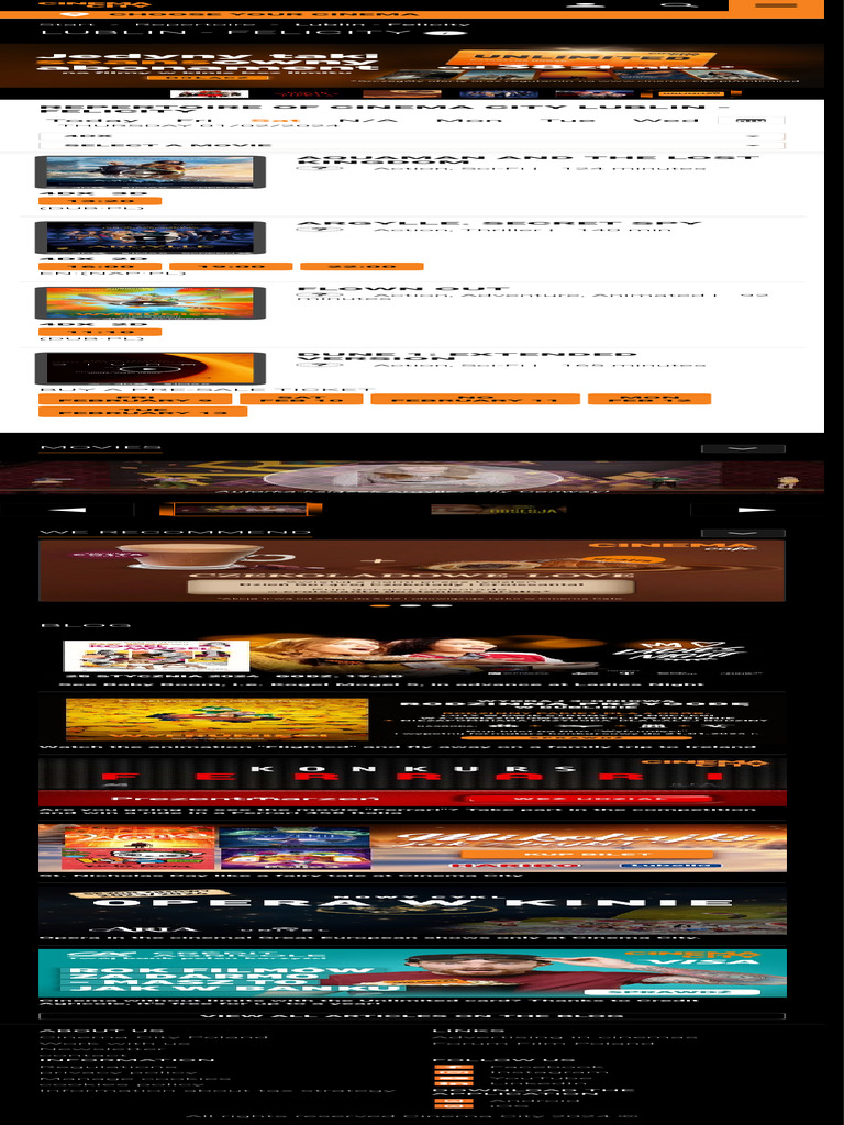 Cinema City Lublin Repertoire - Felicity | PDF