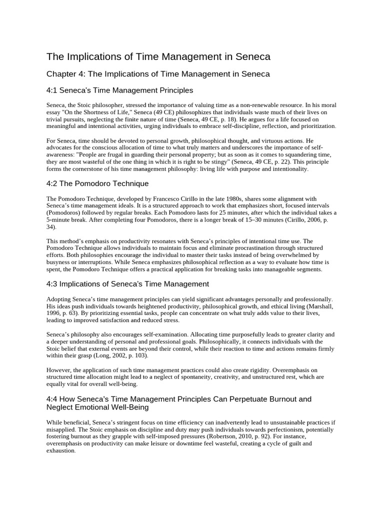 Seneca's Time Management Insights | PDF | Time Management ...