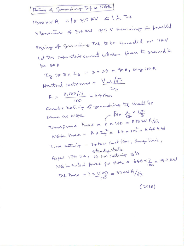 Calculation_of_Rating_of_Grounding_Transformer-2018-05-0276_001 | PDF