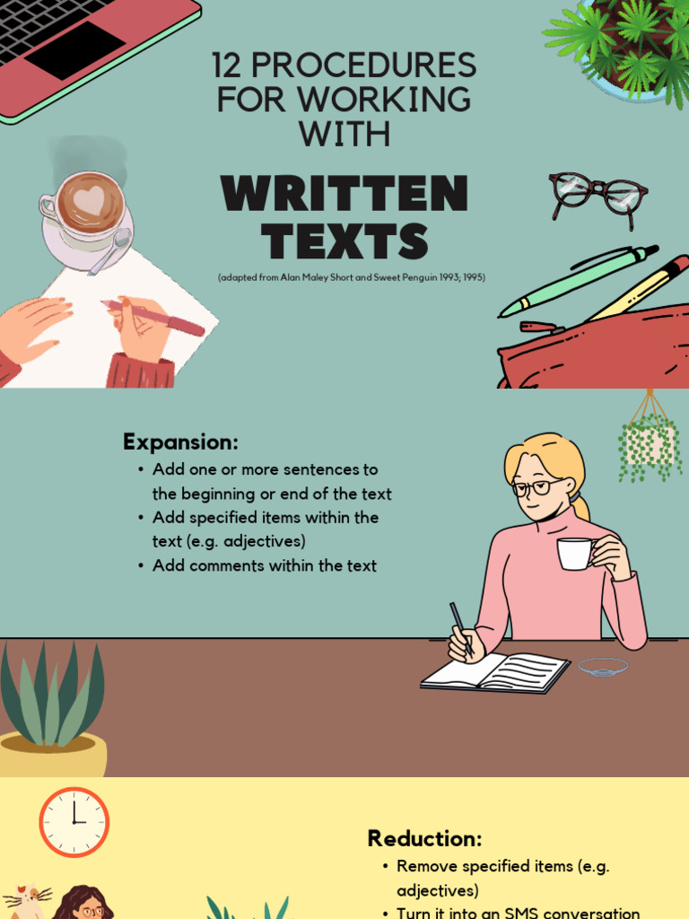 Working With Written Texts | PDF | Sentence (Linguistics) | Word
