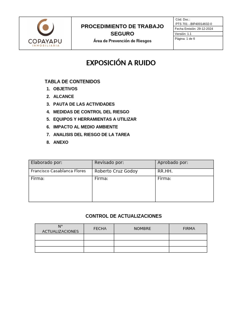 PTS para Exposición Al Ruido | PDF | ruido