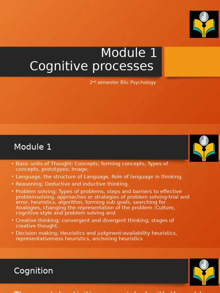 Cognitive Processes | PDF | Thought | Concept