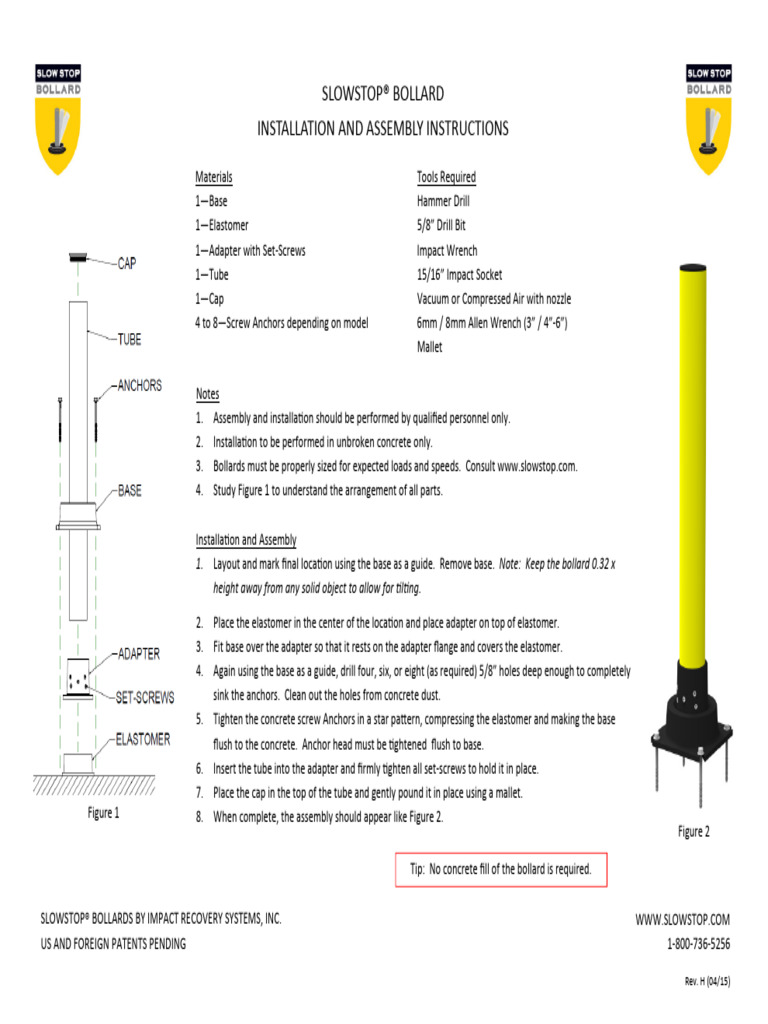 SlowStop Installation Instuctions - 8x11 | PDF | Drill | Manufactured Goods