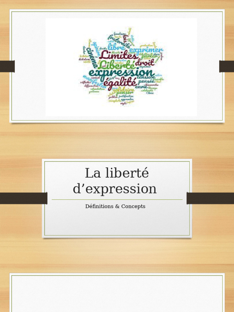 La Liberté D - Expression | PDF | Liberté d'expression | Liberté