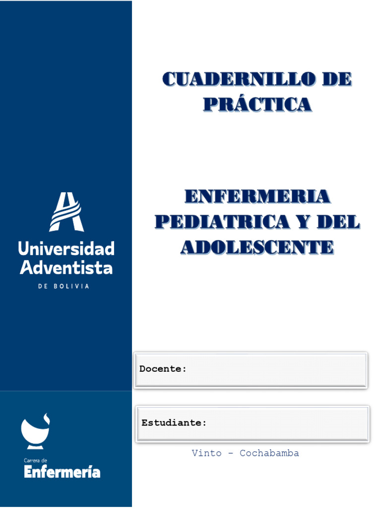 Cuadernillo_de_Pr-cticas_Enfermeria_Pediatrica_2024 | PDF | Enfermería | Medicamentos con receta