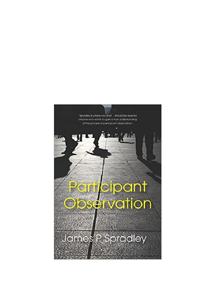 (Original PDF) Participant Observations by James P. Spradley Download ...
