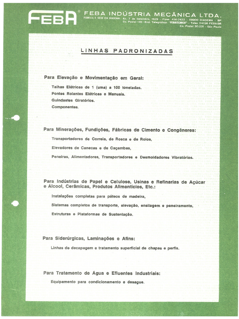 Catálogo - FEBA | PDF
