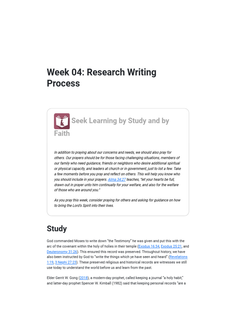 Research Writing Process Overview | PDF | Prayer | Libraries
