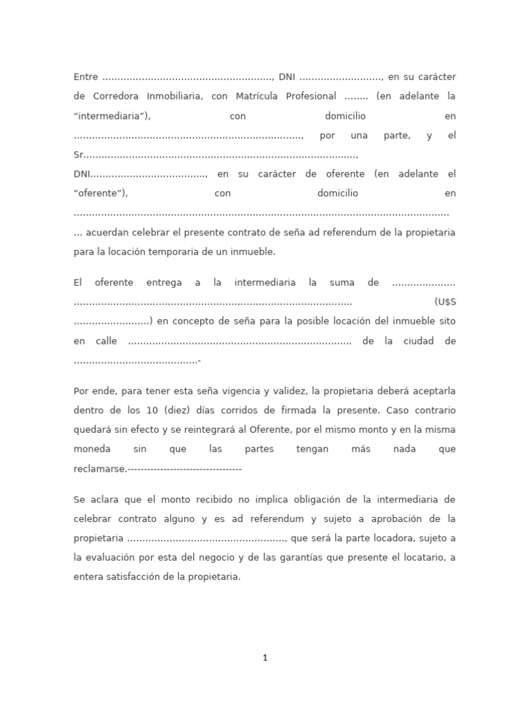 Modelo Reserva Alquiler 1 | PDF | Justicia | Crimen y violencia