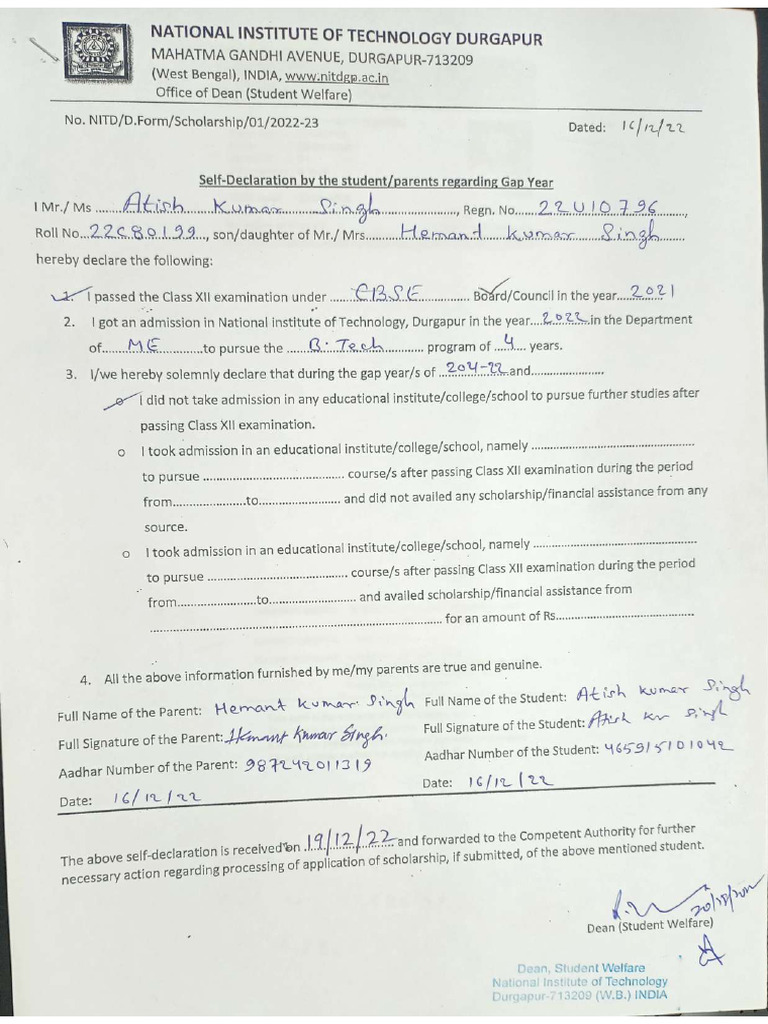 Gap Certificate | PDF