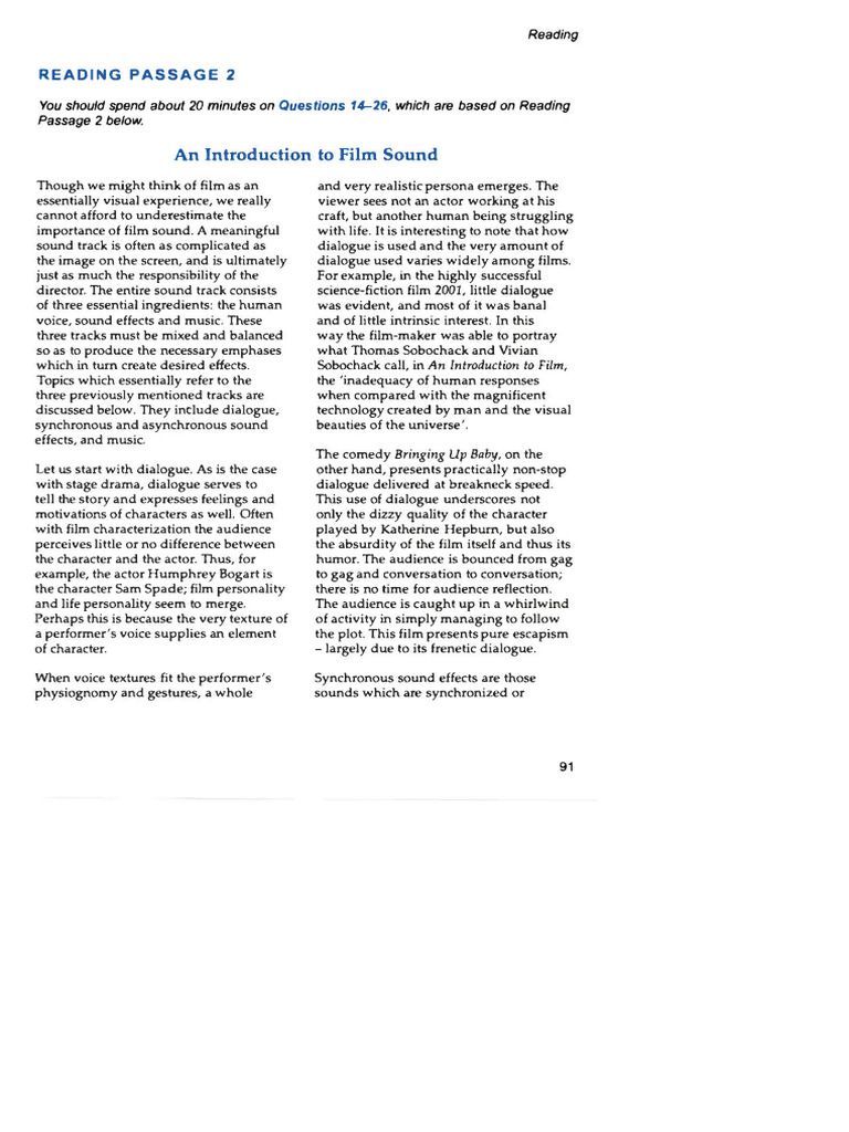 An Introduction To Film Sound | PDF