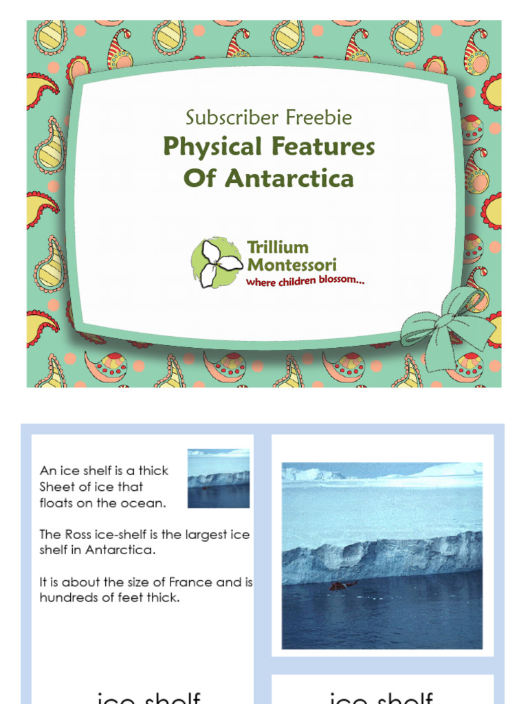 Key Physical Features of Antarctica | PDF | Antarctica | Ice
