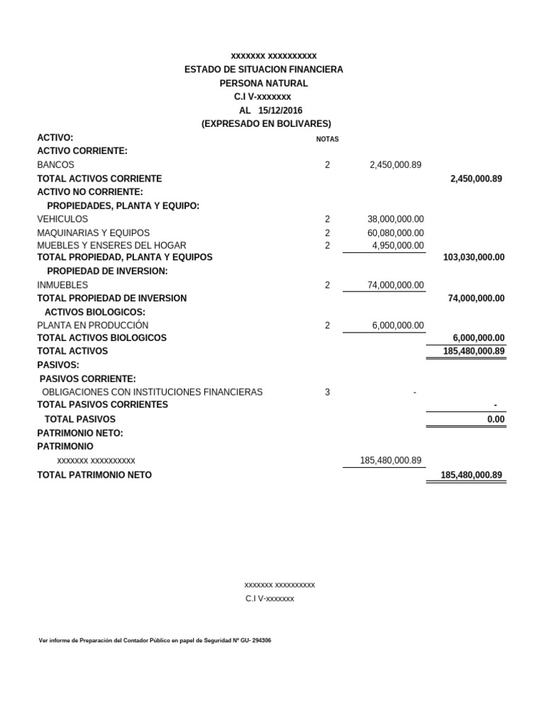 Modelo de Balance Personal y Rel de Ingresos y Egresos | PDF | Bancos