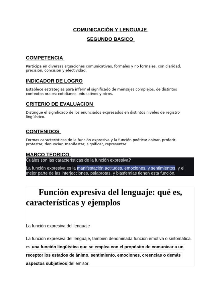 Comunicación y Lenguaje Segundo Basico | PDF | Comunicación | Lingüística
