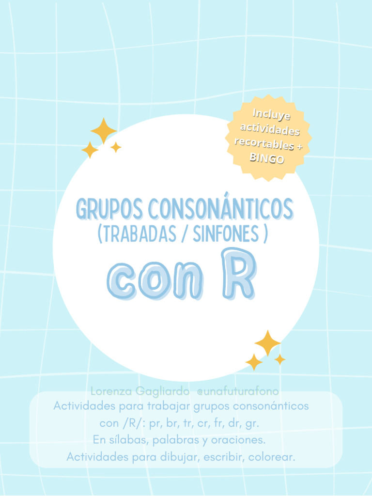 Actividades de Grupos Consonánticos con R | PDF