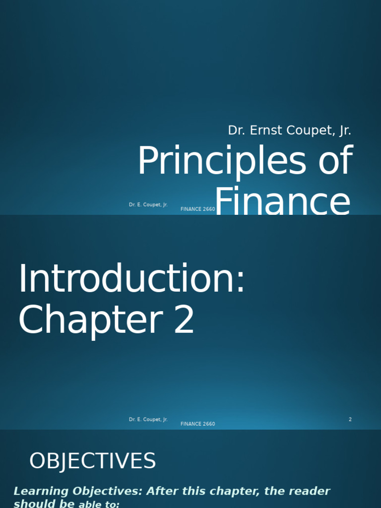 Principles of Finance - Chapter 2 | PDF | Interest | Interest Rates