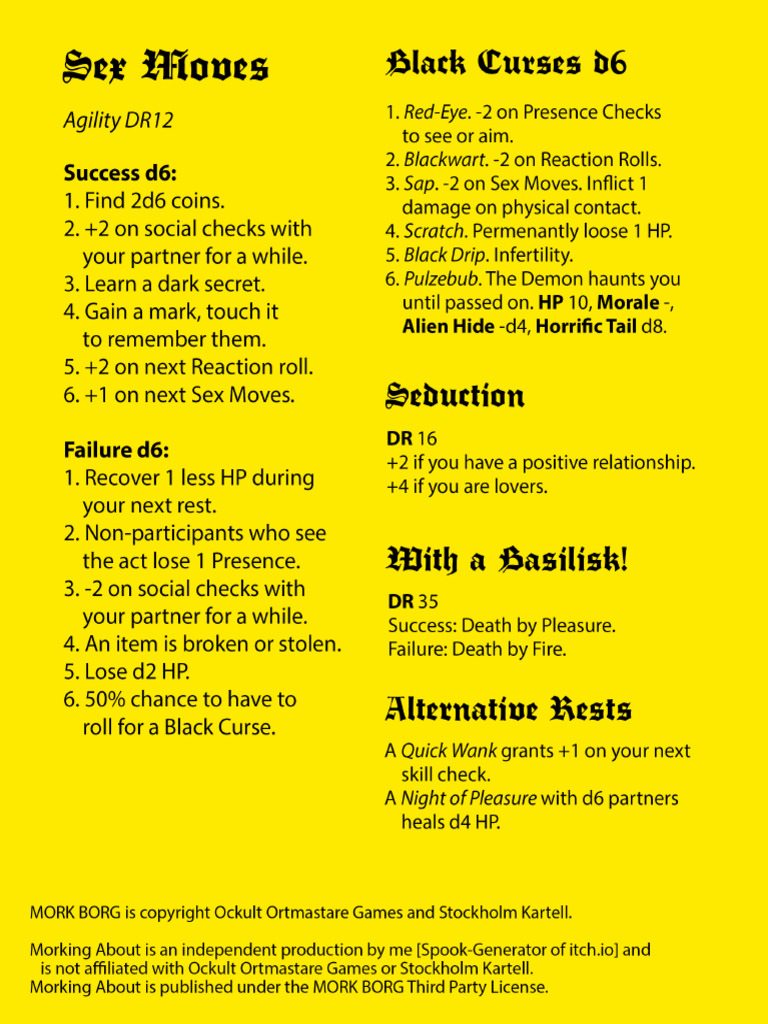 Morking About - Rules Breif | PDF