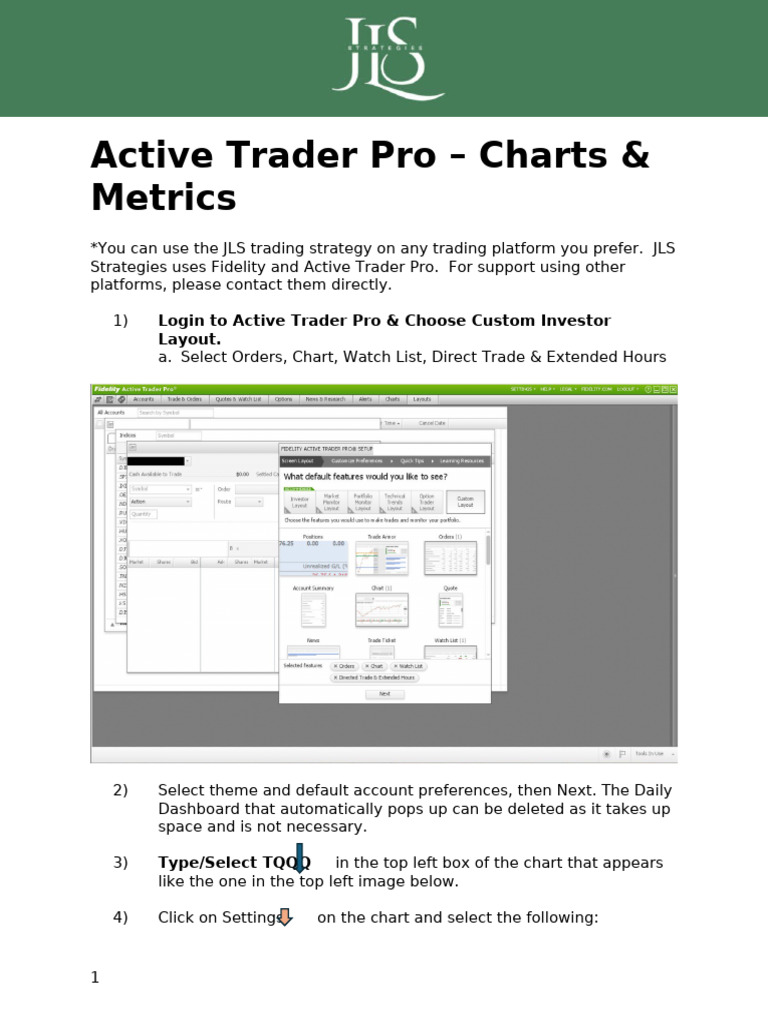 Active Trader Pro Charts & Metrics Set Up | PDF | Software | Computing