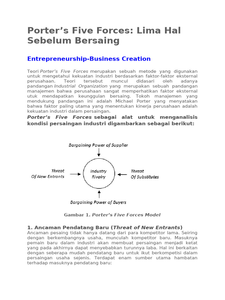 Porter's Five Forces | PDF