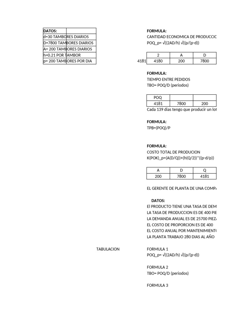 Datos: Formula | PDF