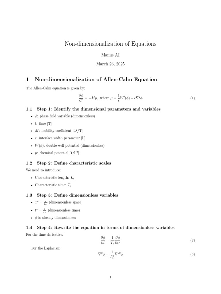 8-8-Nondimensionalization | PDF | Navier–Stokes Equations | Diffusion