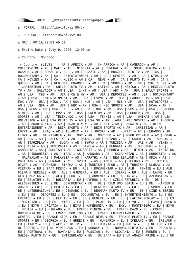 New Vip Mac Portal STB by Niganpro | PDF | European Union | Premier League