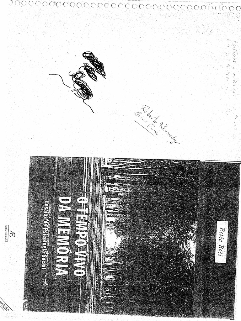 BOSI, Ecléa. O Tempo Vivo Da Memória | PDF