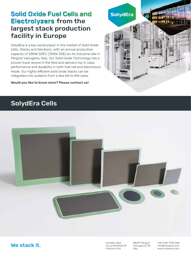 SolydEra SOFC Technology Overview | PDF | Solid Oxide Fuel Cell ...