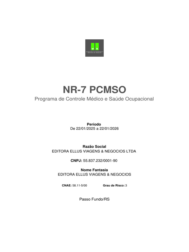 PCMSO 2025-2026: Saúde Ocupacional Eficaz | PDF | Business
