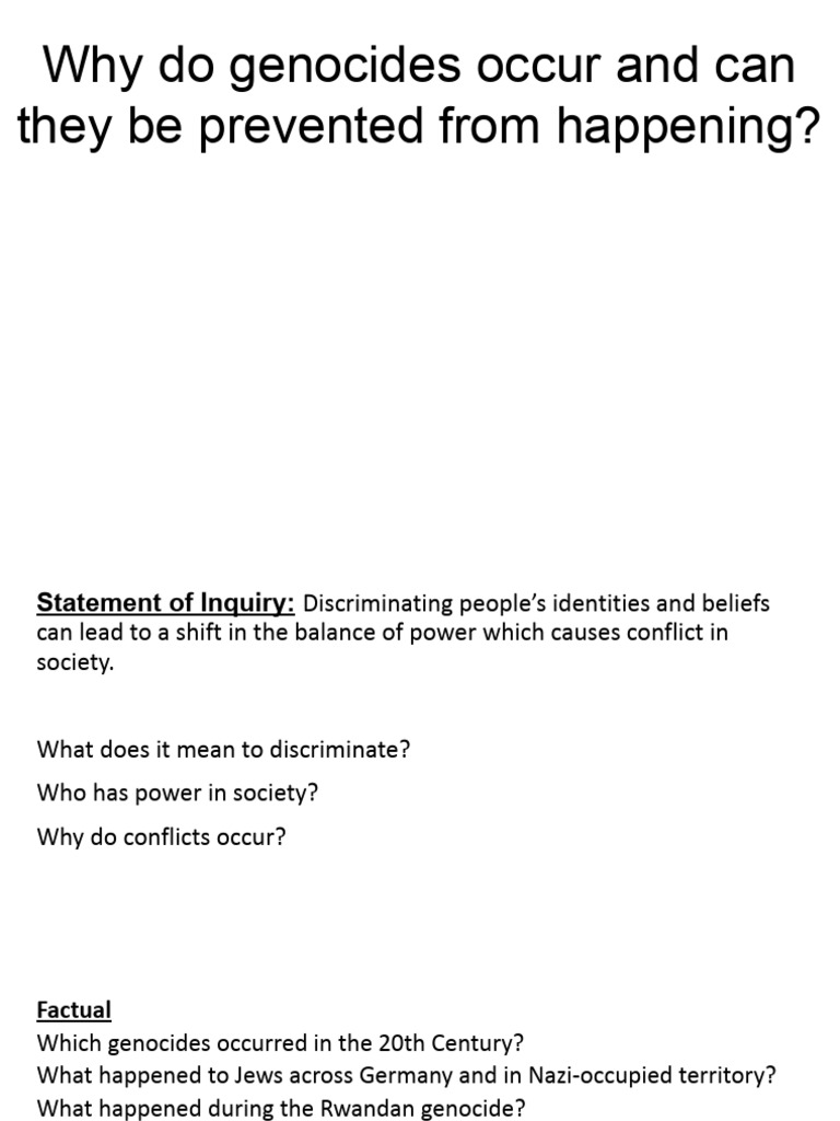 Understanding Genocides: Causes and Prevention | PDF | Genocides | The ...