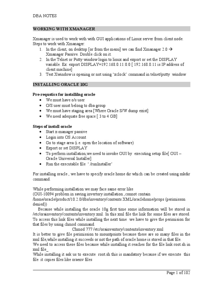 DBA Notes | PDF | Databases | Database Index