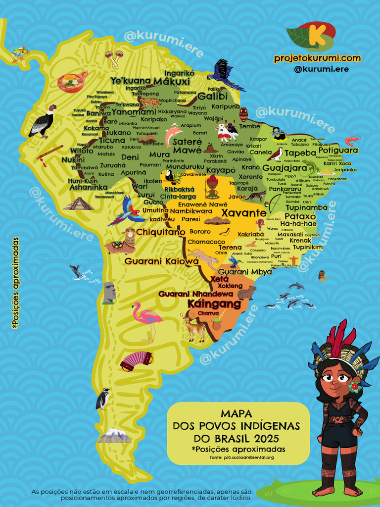 Mapa - Do - Brasil - Povos Indígenas - 20025 | PDF | Povos indígenas ...