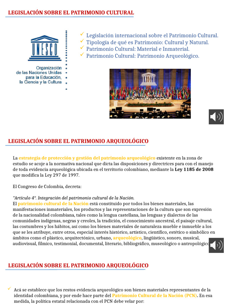 Legislación sobre Patrimonio Cultural en Colombia | PDF | Patrimonio cultural | Colombia
