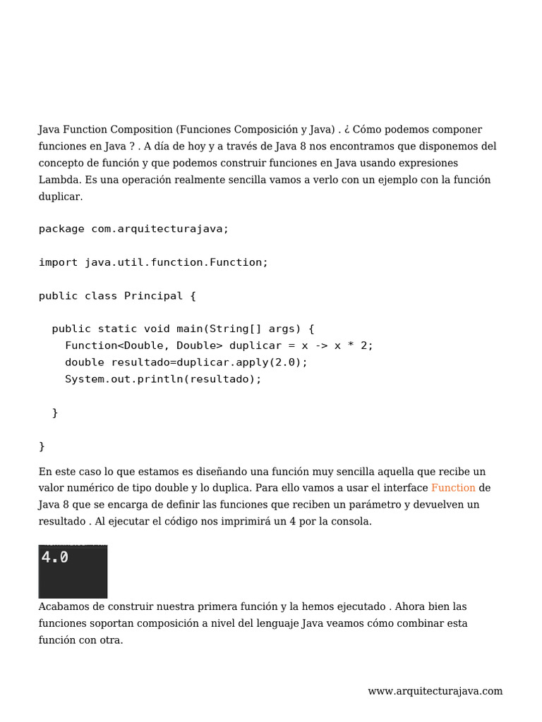 Java Function Composition (Composición y Funciones) (2) | PDF | Java (lenguaje de programación ...