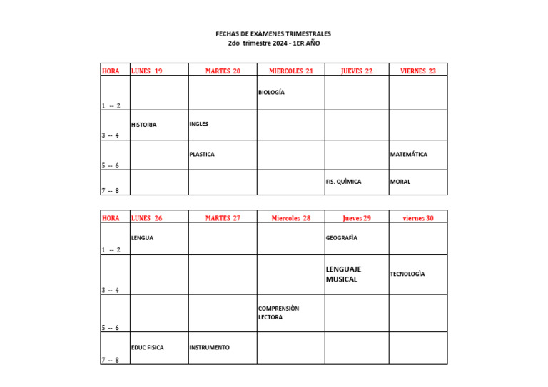 Pingo AÑO FECHAS DE 2DO TRIMESTRE 2024 | PDF