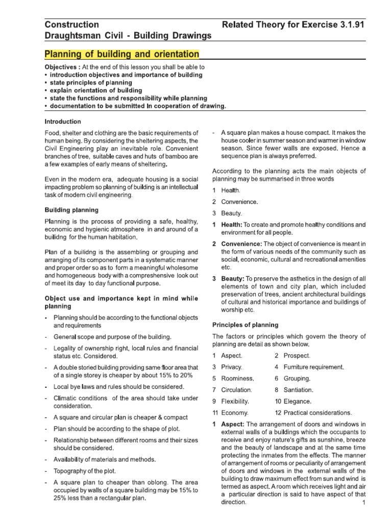 Building Brawing Study | PDF
