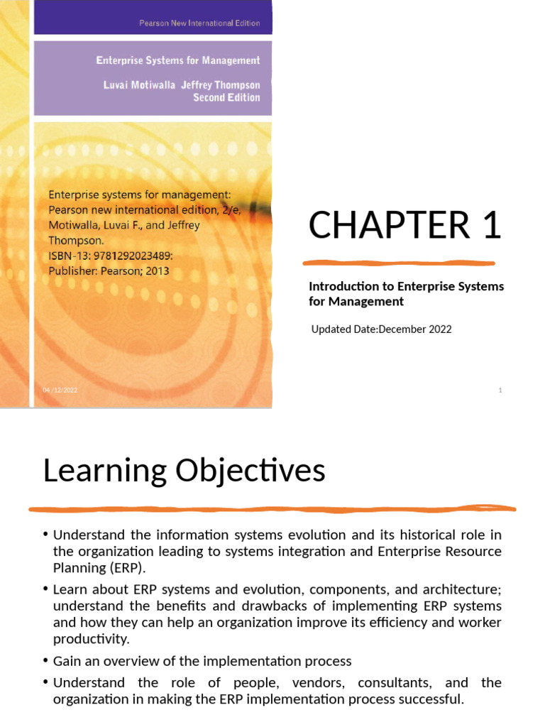 Chapter 1 Introduction To Enterprise Systems For Management | PDF ...