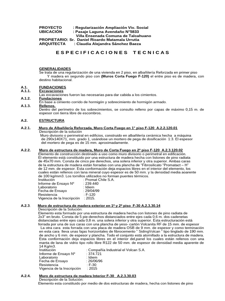 EETT Viv (1) | PDF | Paneles de yeso | Ingeniería de Edificación