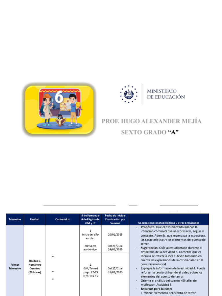 Jornalización Anual Lenguaje 2025 | PDF | Metodología de encuesta ...