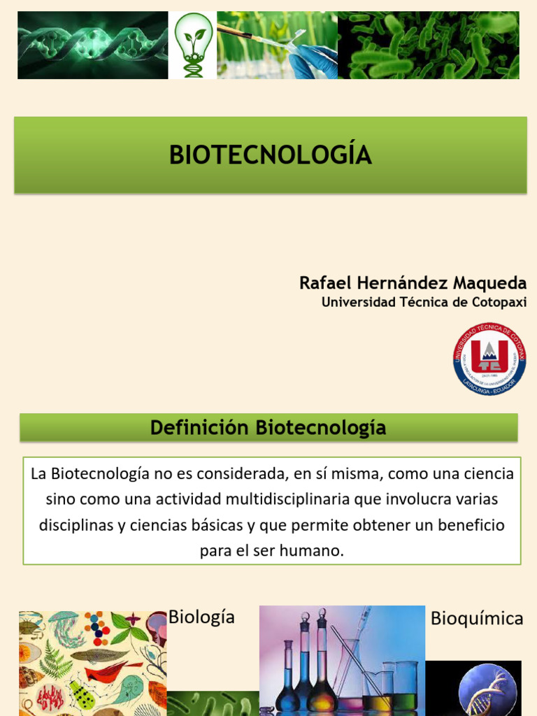 Introducción a la Biotecnología Moderna | PDF | Biotecnología ...