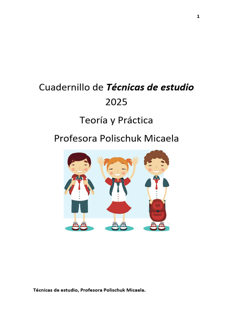 Cuadernillo de T-Cnicas de Estudio 2025 | PDF | Las emociones | Estrés (biología)