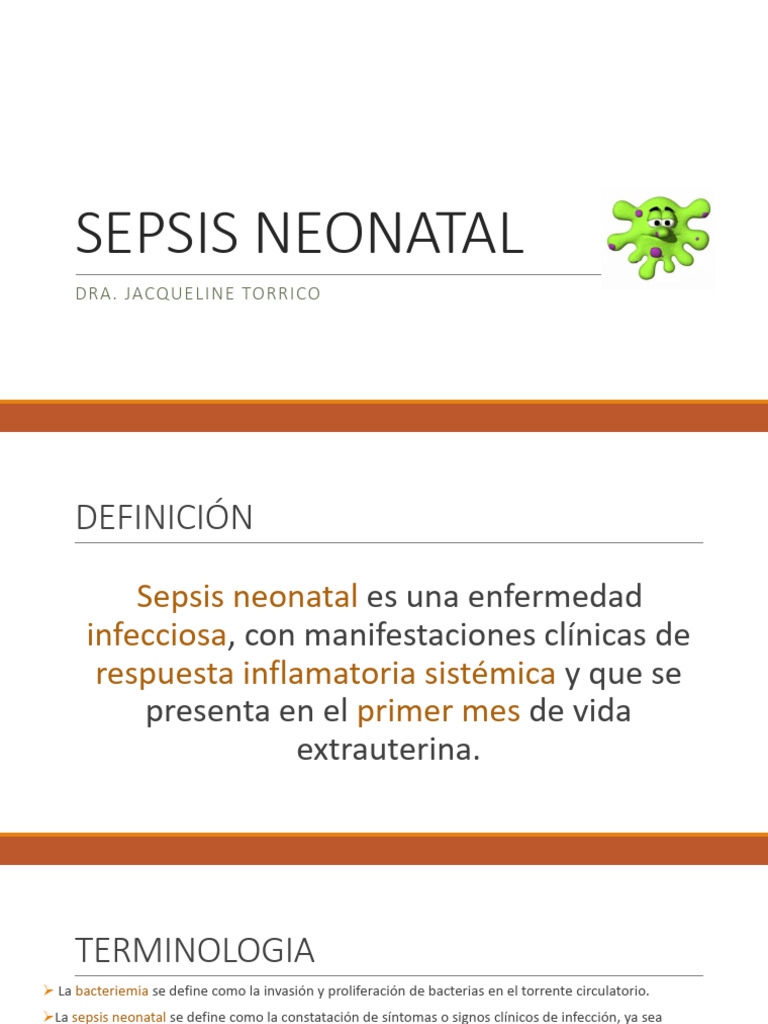 Sepsis Neonatal: Definición y Tratamiento | PDF | Septicemia | Estreptococo
